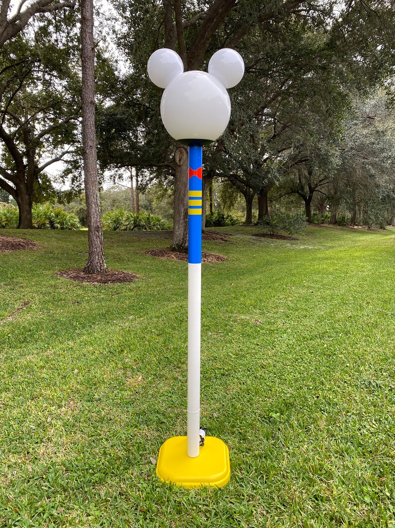 Mickey Lamp W/ Multi-color LED Lights Post & Base FREE - Etsy