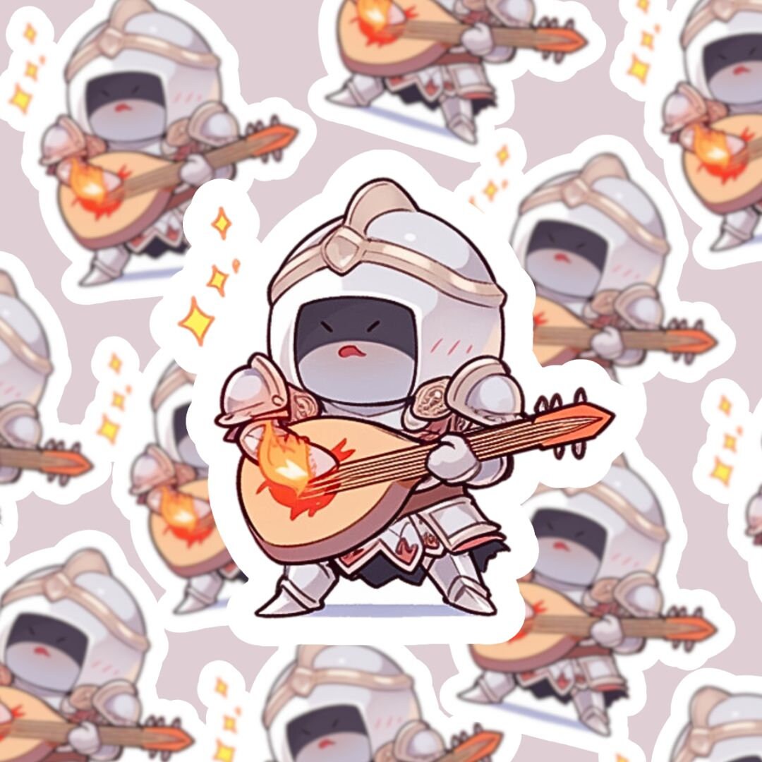 Sirewashington Bard Sticker Lute Guitar Fantasy Bard Sticker Hype ...