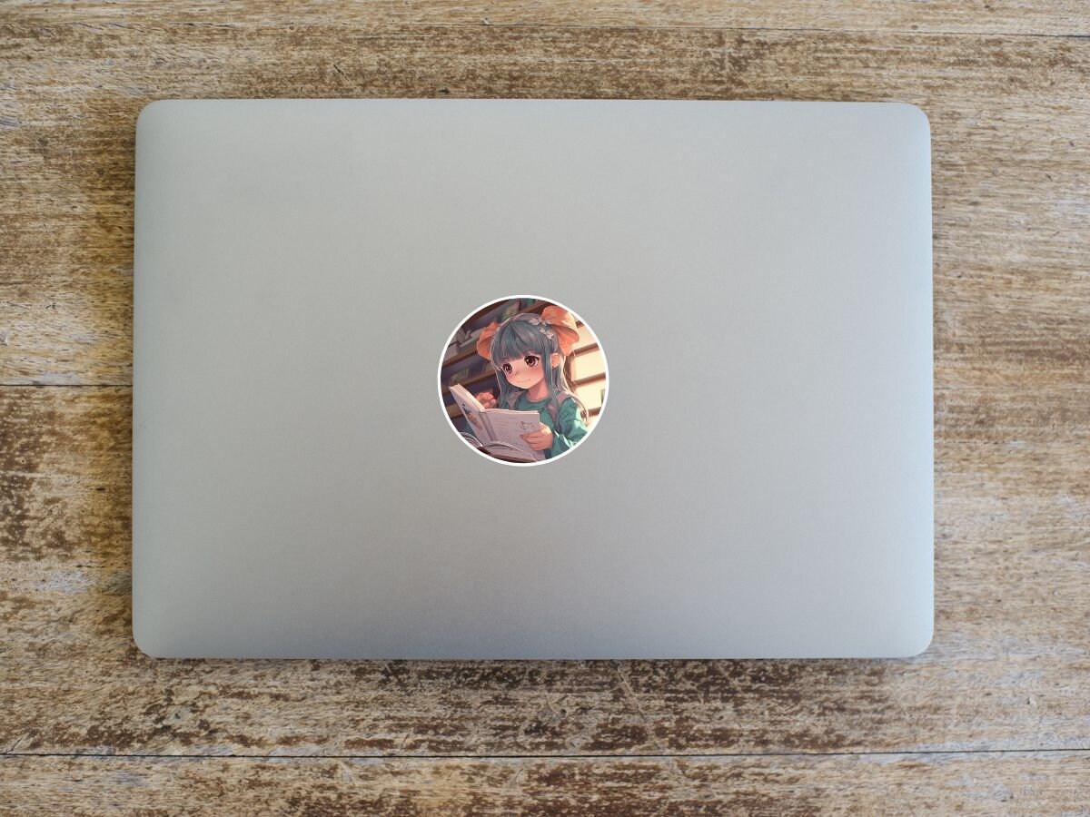 Cute Anime Girl Die-cut Sticker Kawaii Sticker Bookish - Etsy