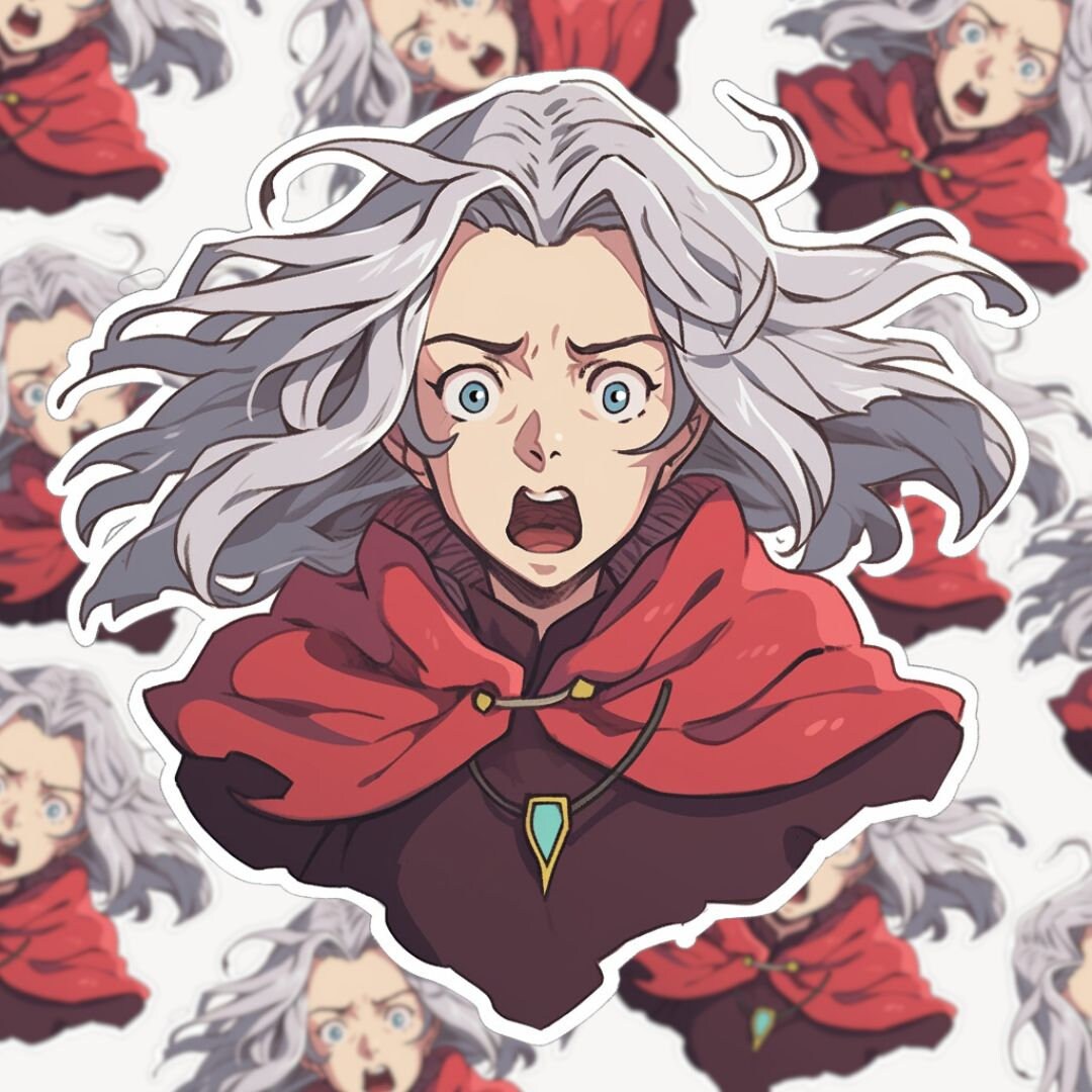 Anime Halloween Sticker - Vampire Decal - Laptop Halloween Sticker ...