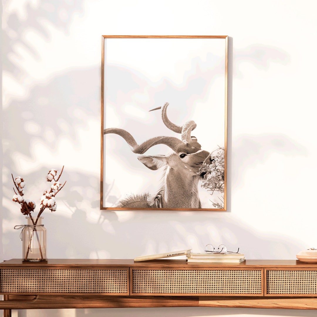Printable Kudu Art Print. Kudu Wall Art for Living Room Decor. Best ...