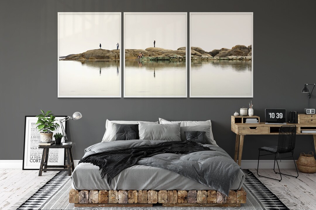 African Beach Triptych, Minimalist Landscape Photography (digital ...