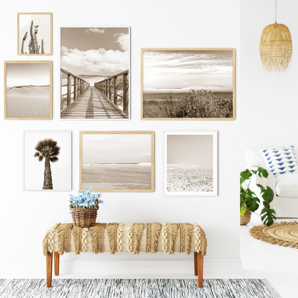 Coastal Gallery Wall Art Neutral Beach Prints to Your Beach - Etsy