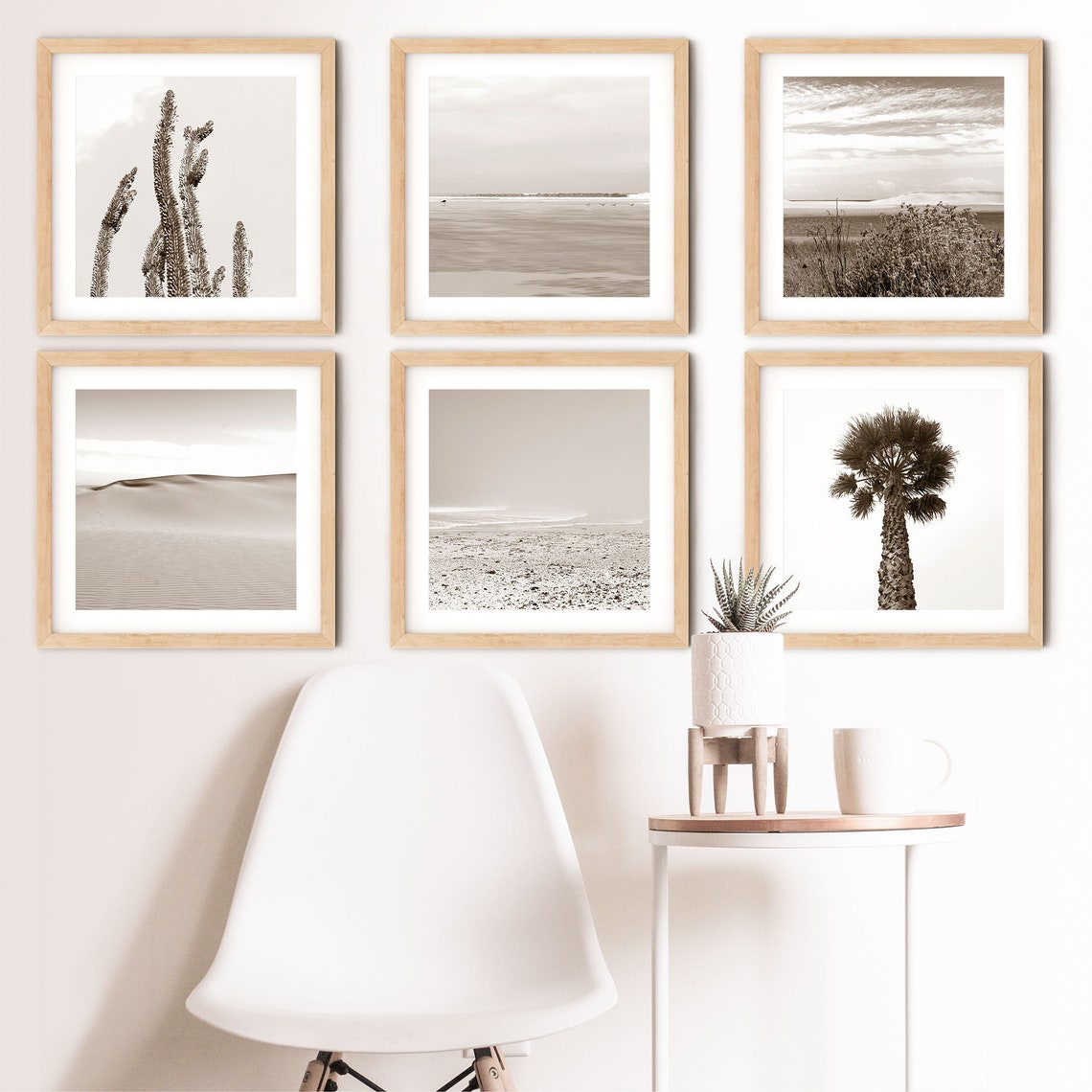 Coastal Gallery Wall Art Neutral Beach Prints to Your Beach - Etsy
