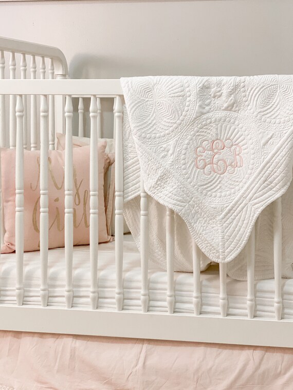 Monogrammed Heirloom Baby Quilt. Baby Quilt. Embroidered | Etsy