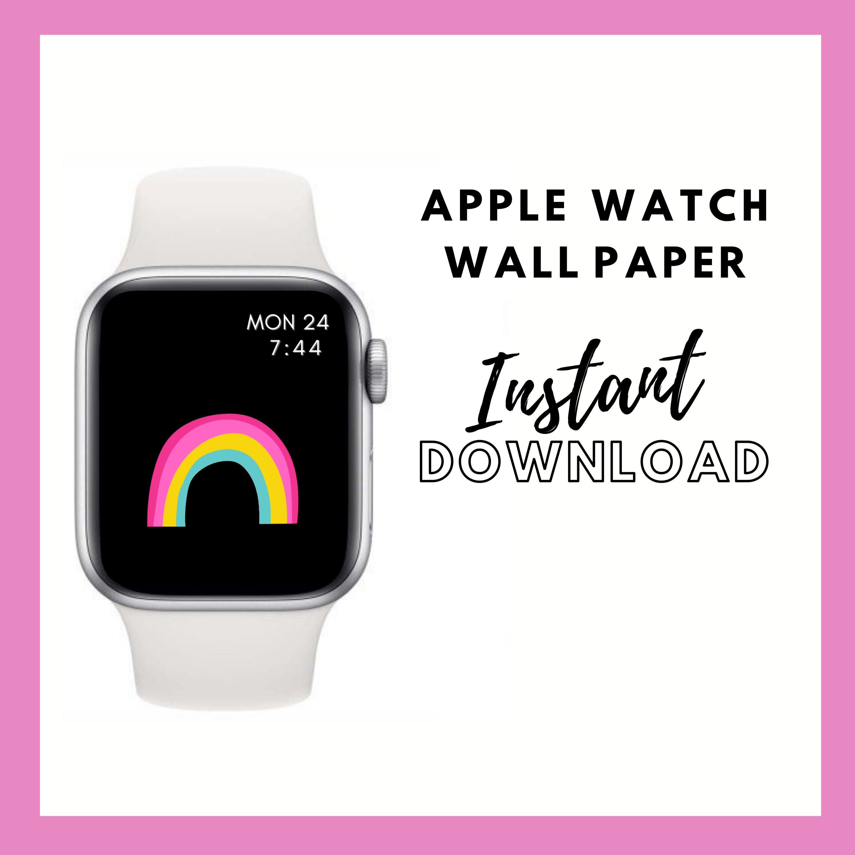 Rainbow Apple Watch Wallpaper Rainbow Watch Background Apple | Etsy