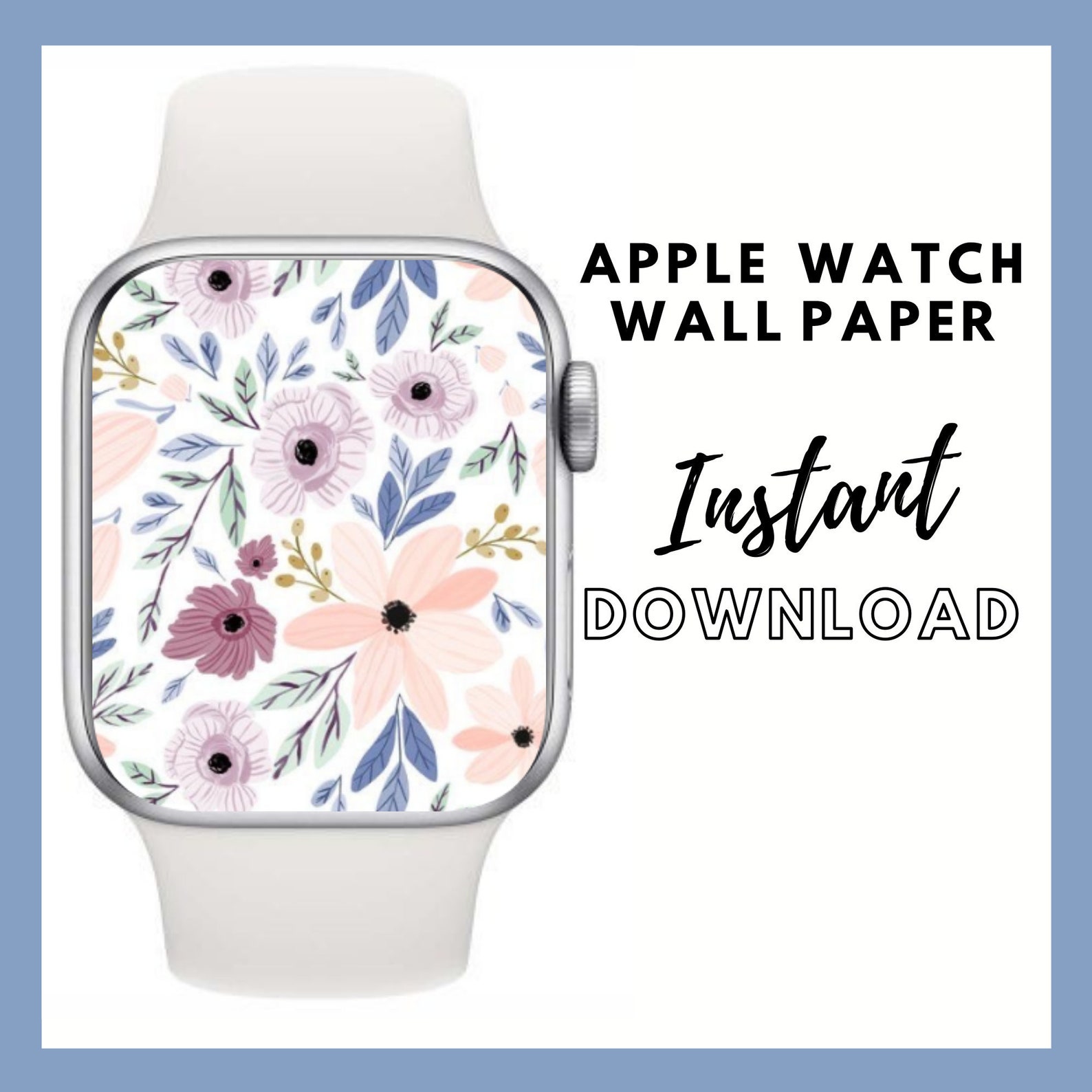 Apple Watch Face Apple Watch Wallpaper Floral Apple Watch - Etsy España