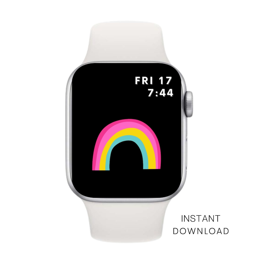 Rainbow Apple Watch Wallpaper, Rainbow Watch Background, Apple Watch ...