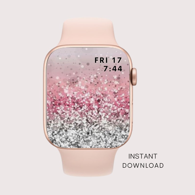 Pink Glitter Apple Watch Wallpaper Apple Watch Wallpaper - Etsy