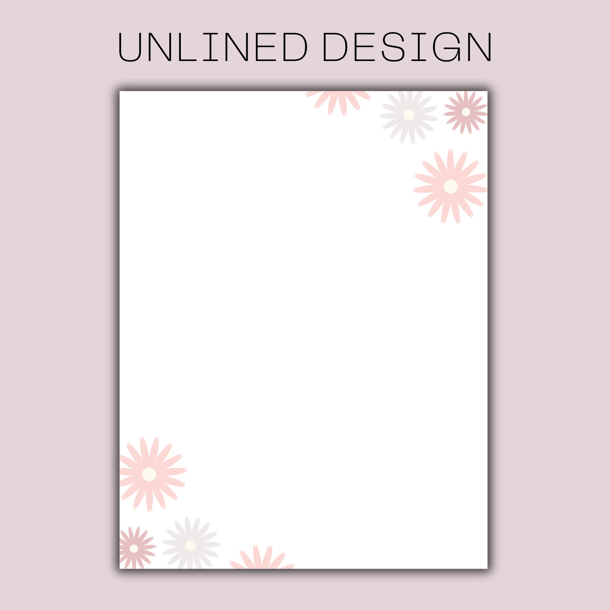 Printable Stationery Digital Journal Pages Lined and Unlined Printable ...