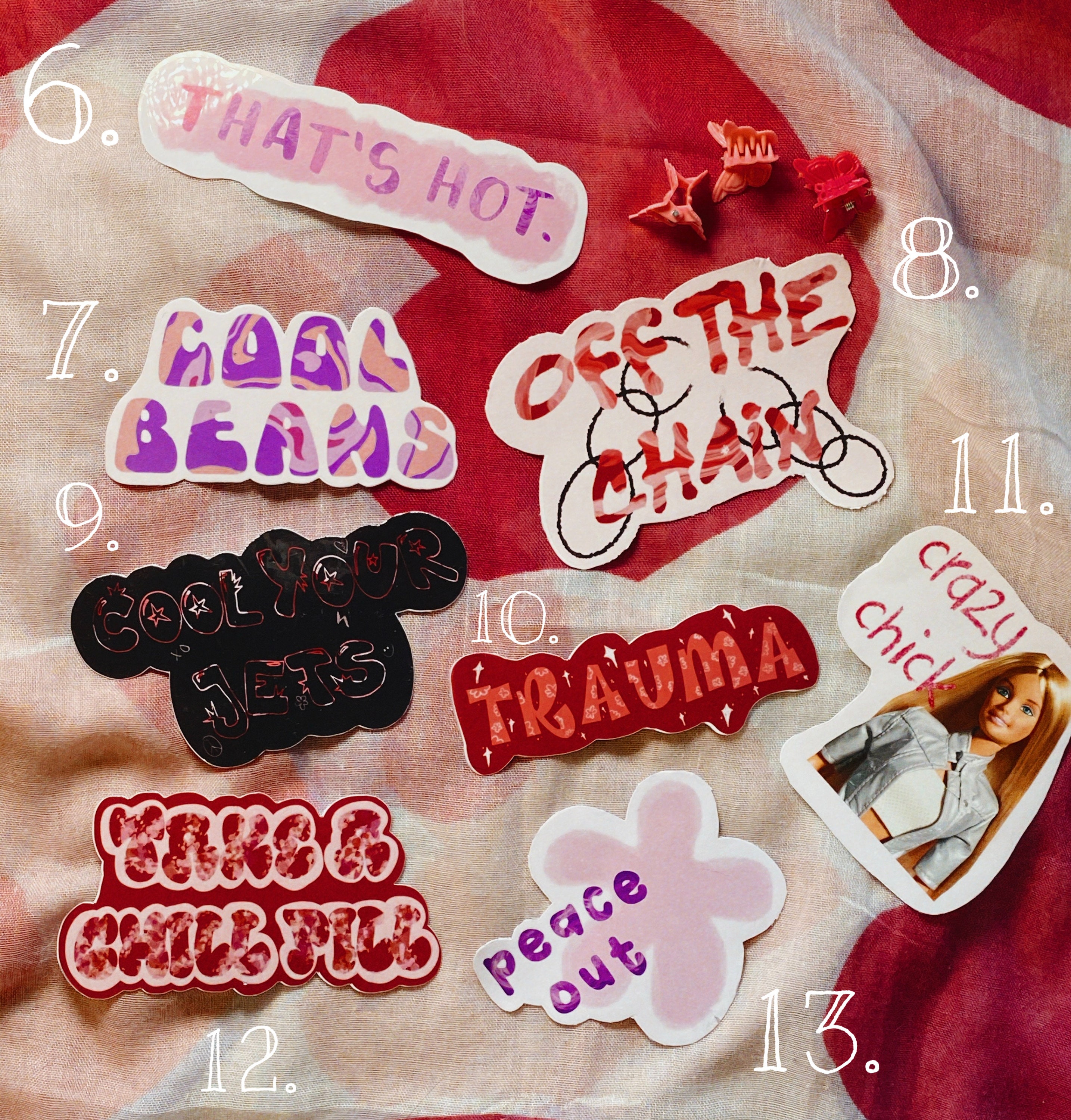 Build-your-own Sticker Collection Hand Designed With Glossy - Etsy