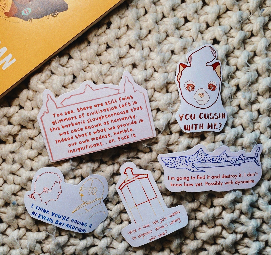 Wes Anderson Sticker Bundle | Hand Designed With Glossy Finish ...