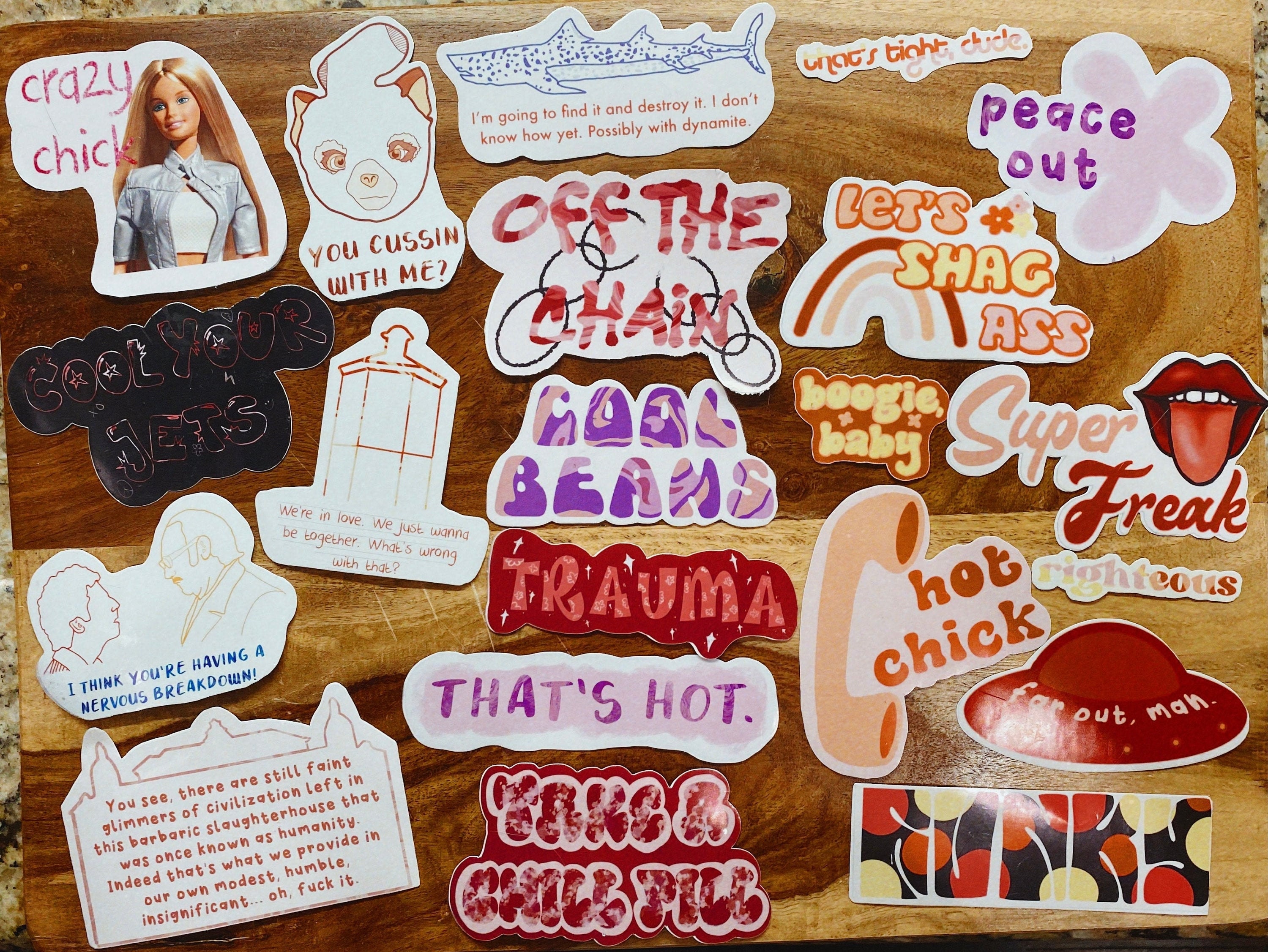 Build-your-own Sticker Collection Hand Designed With Glossy - Etsy