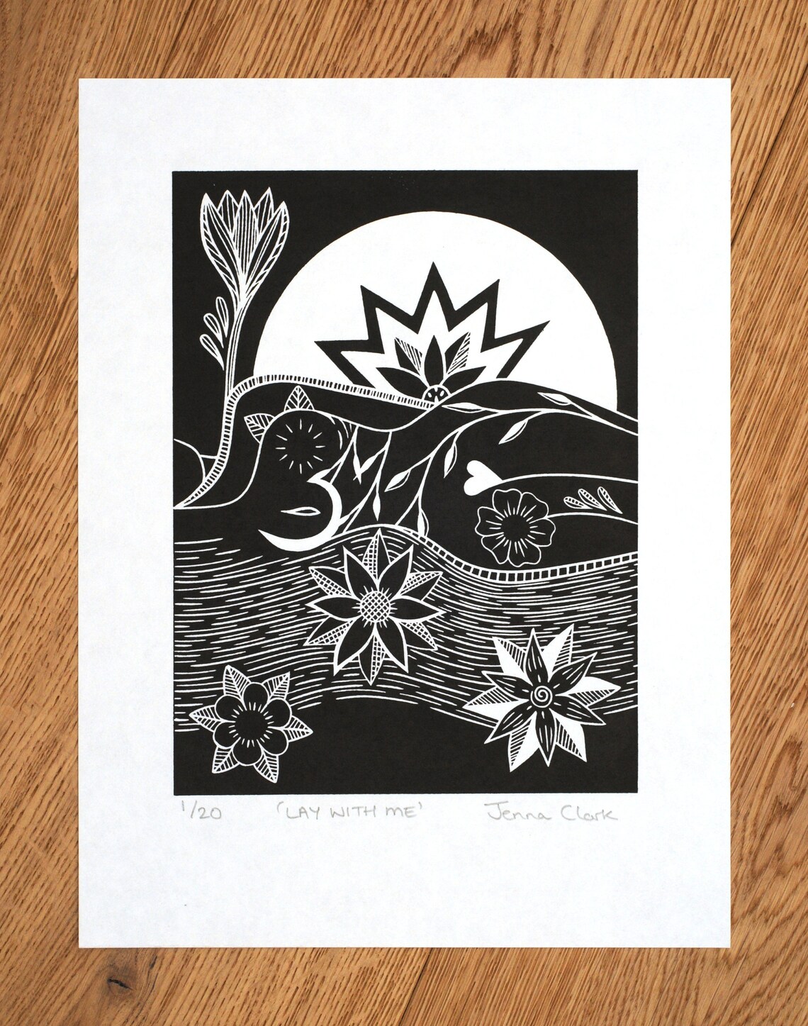 An Original Limited Edition Abstract Woman Landscape Lino - Etsy