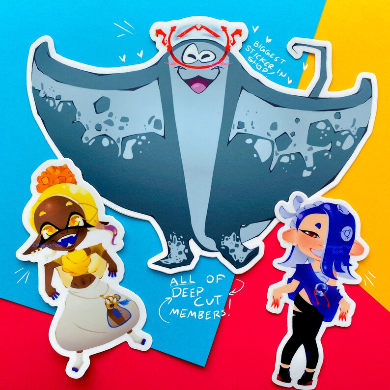 Splatoon 3 Deep Cut Stickers// Video Game Art Matte Sticker - Etsy