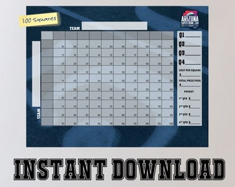 Football Pool Squares Board - Etsy