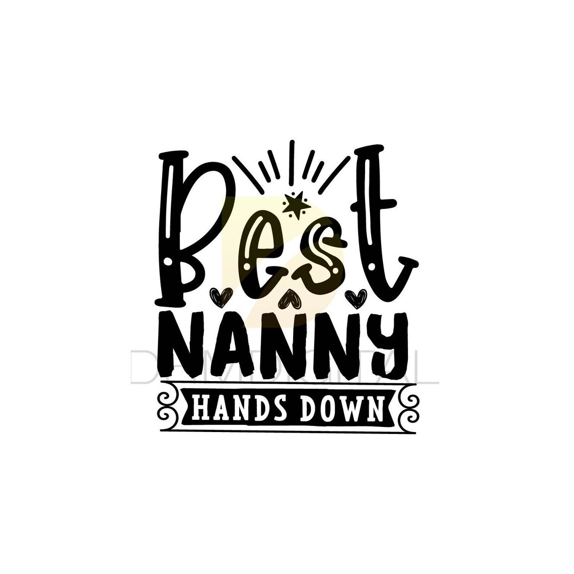 Nanny SVG File, Nanny Typography SVG, Cut Files for Cricut Best Nanny ...
