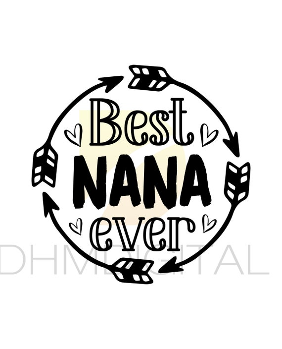 Nana SVG File Nana Typography SVG Cut Files for Cricut - Etsy Israel