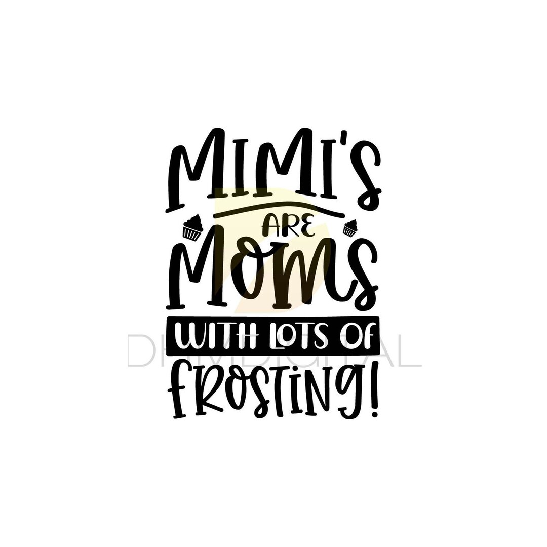 Mimi SVG Mimi Typography SVG Cut Files for Cricut - Etsy
