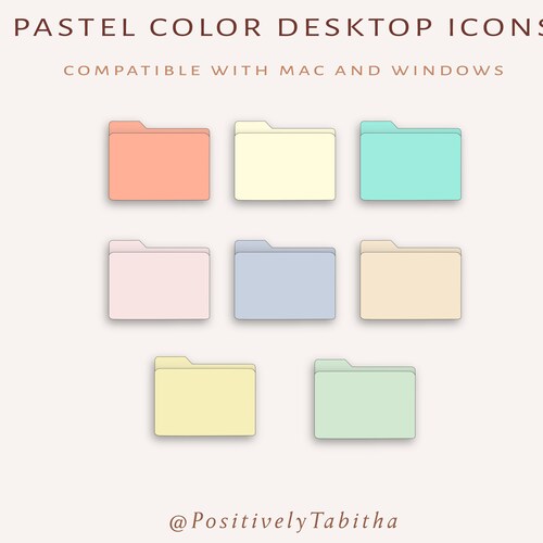 Desktop Folder Icons Rose Gold Mac Icons PC Icons | Etsy Australia