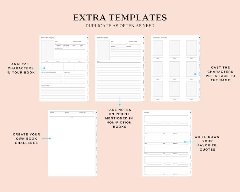 Digital Book Journal | iPad Journal for Goodnotes and Notability ...