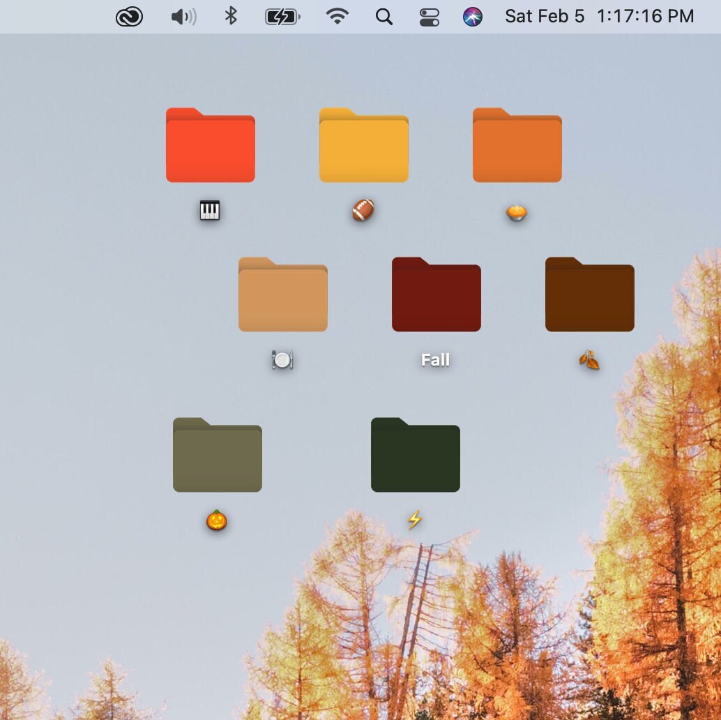 Fall Tone Folder Desktop Icons INSTANT DOWNLOAD Fall | Etsy