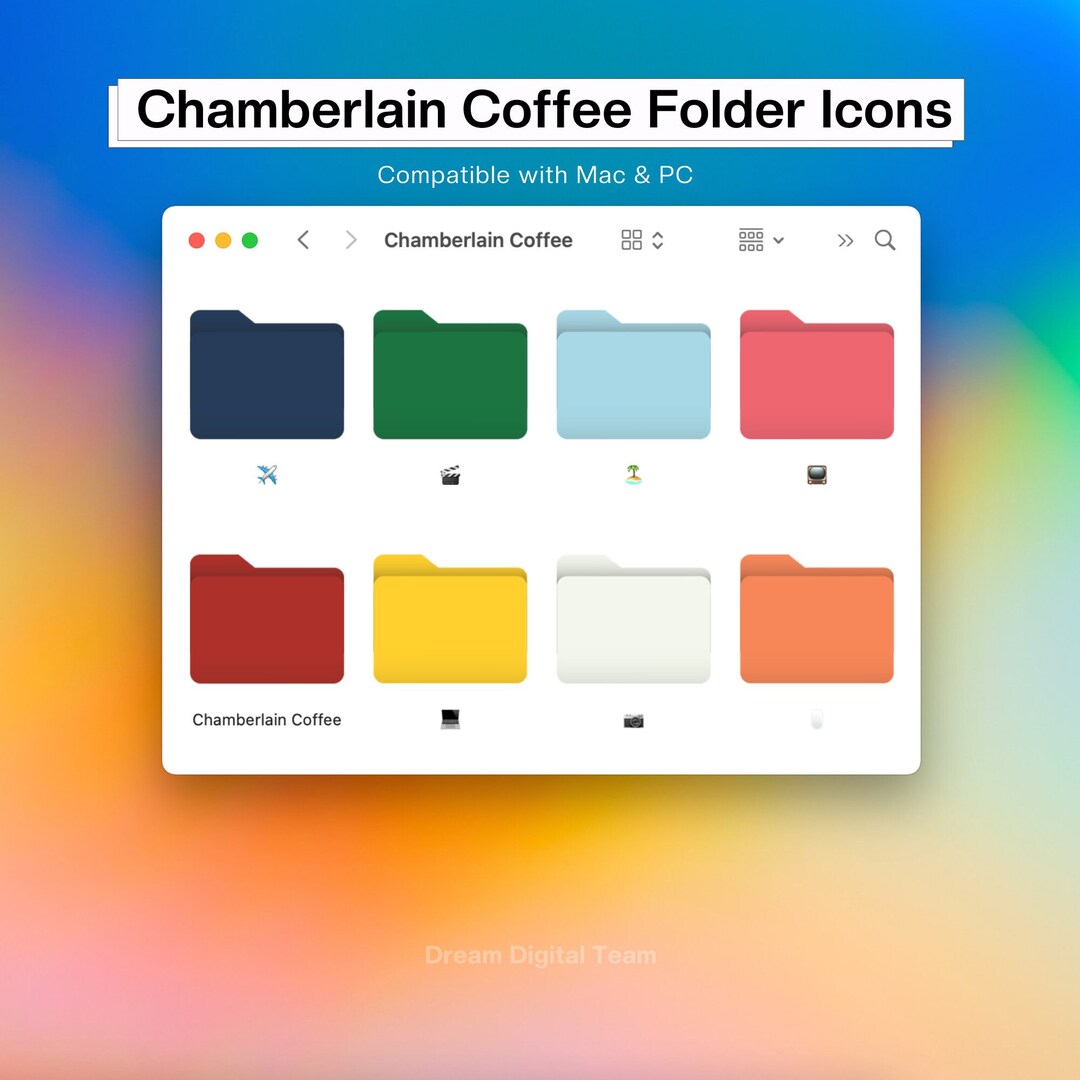 Chamberlain Coffee Desktop Icons, INSTANT DOWNLOAD, Mac Desktop Icons ...