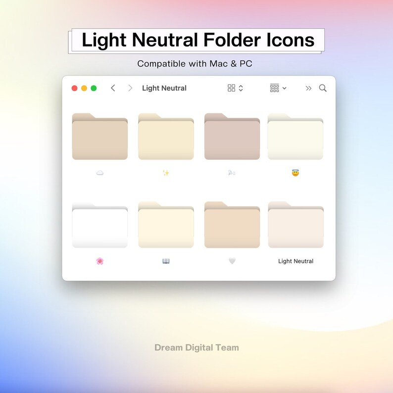 Light Neutral Desktop Icons, INSTANT DOWNLOAD, Desktop, Mac Icons, Mac ...