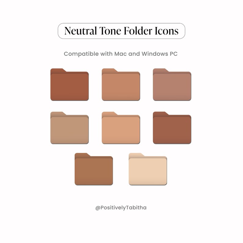Neutral Tone Desktop Icons INSTANT DOWNLOAD Desktop Mac - Etsy
