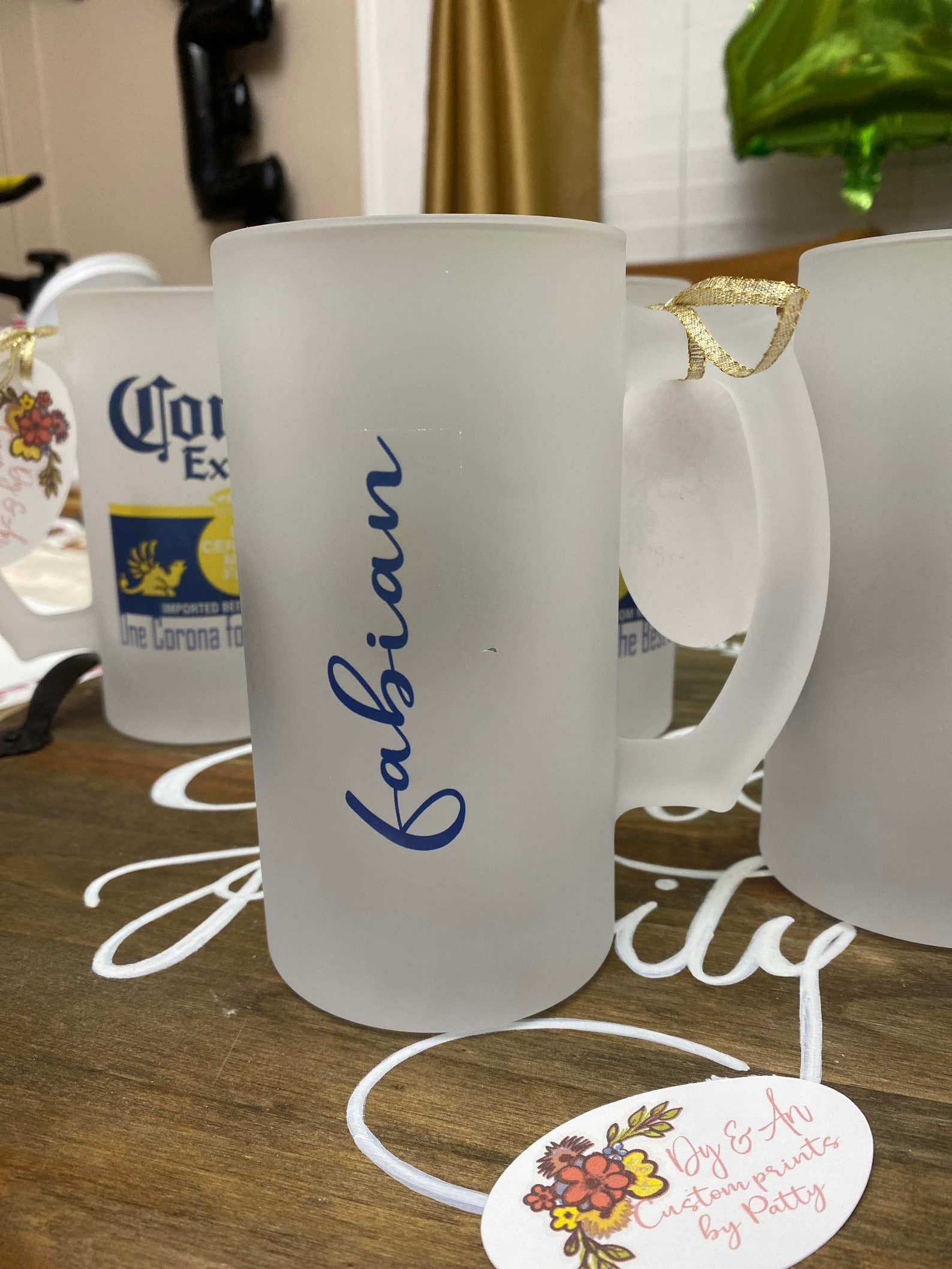 Personalized Corona Beer Mug / Fathers Day Gifts/ Frosted - Etsy