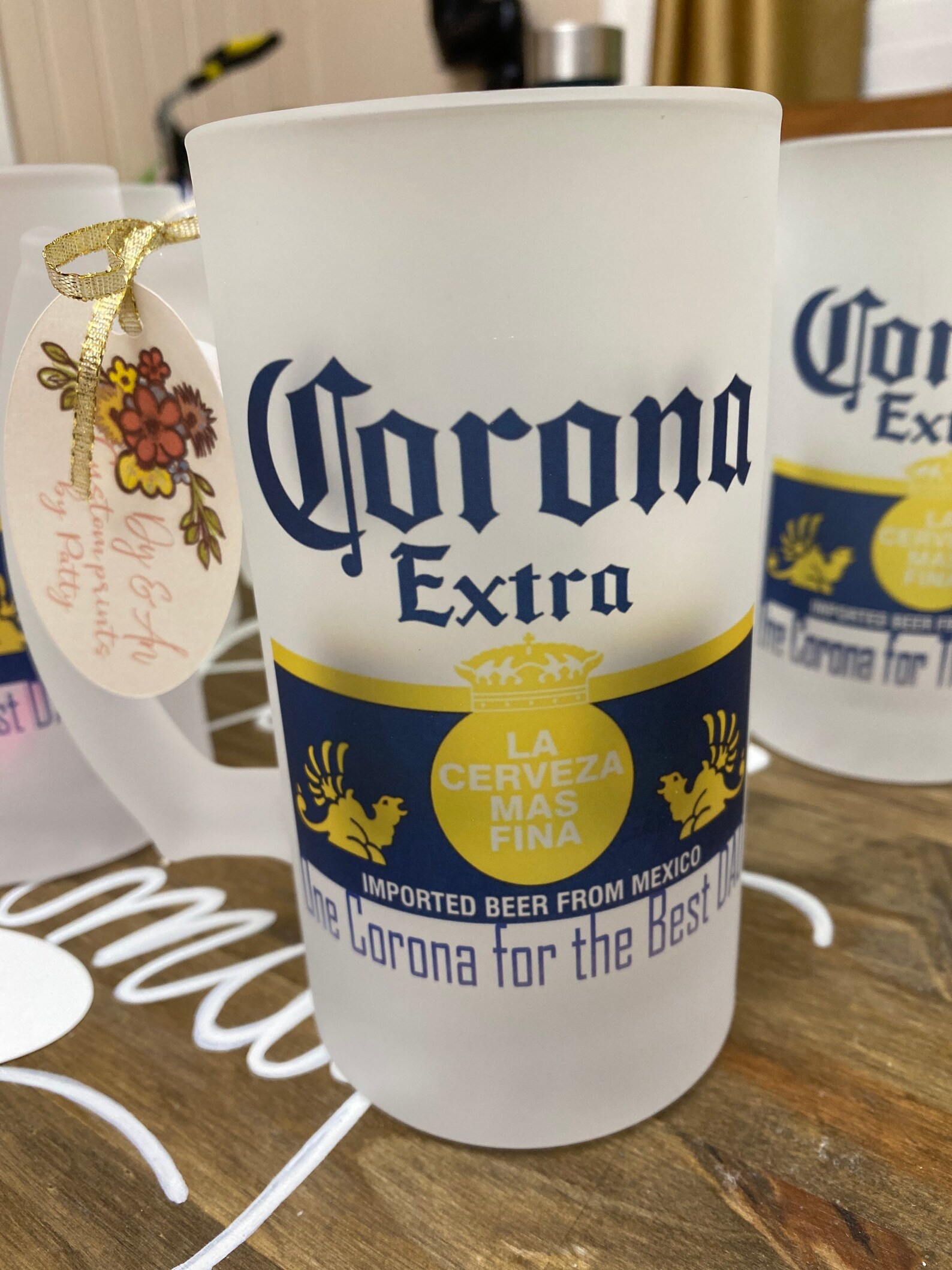 Personalized Corona Beer Mug /fathers Day Gifts/ Frosted Beer Mug ...