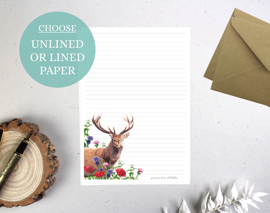 A5 Luxury Letter Writing Paper Sheets Poppy Field Collection Wildflower ...