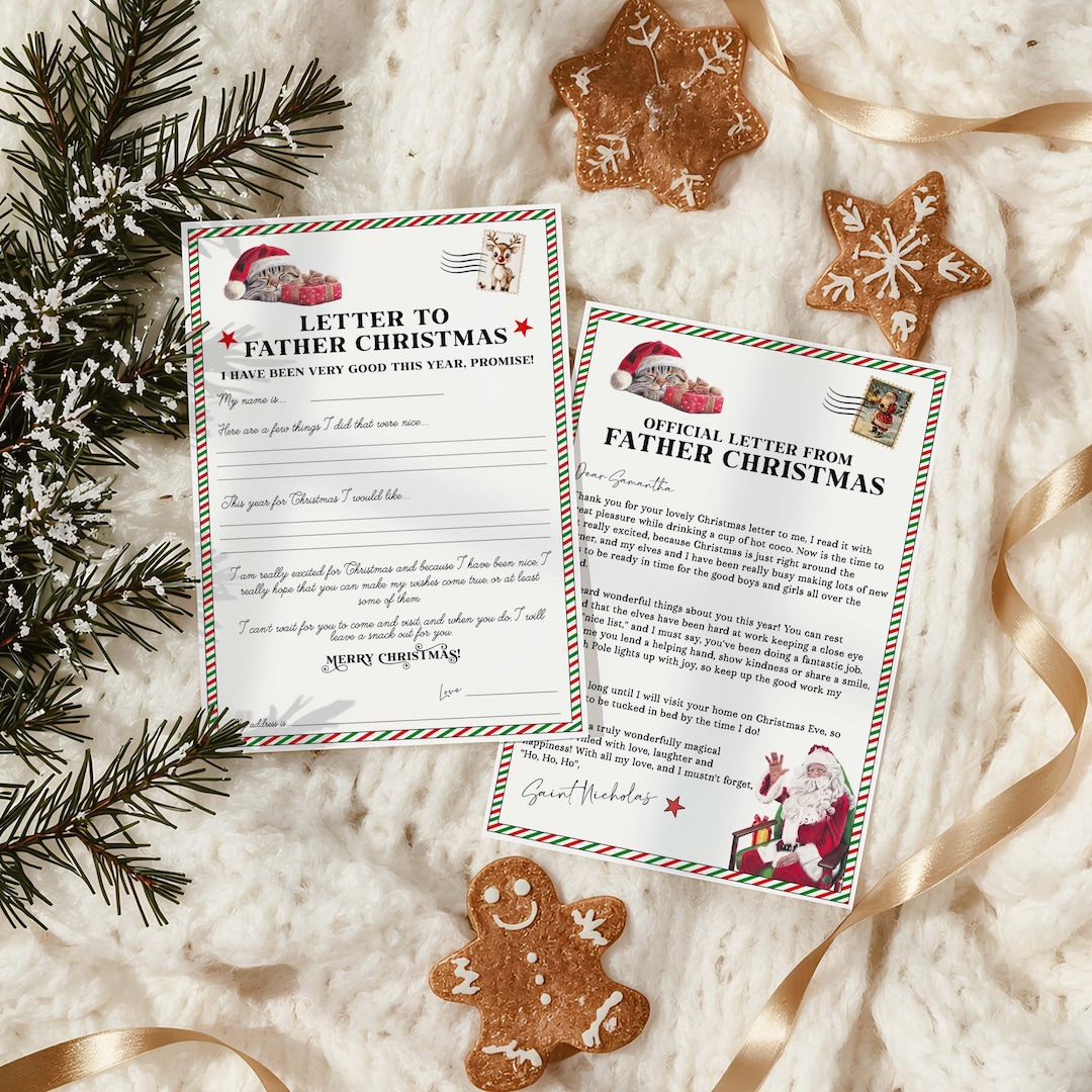Personalised Letter to Santa Kit, Father Christmas Letter, Printed ...