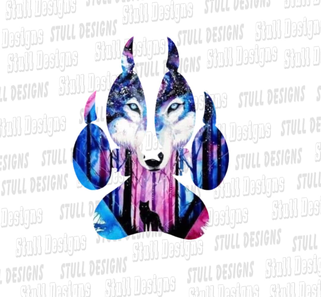Wolf Paw Print Digital PNG - Etsy
