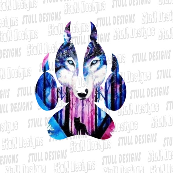 Wolf Paw Print - Etsy