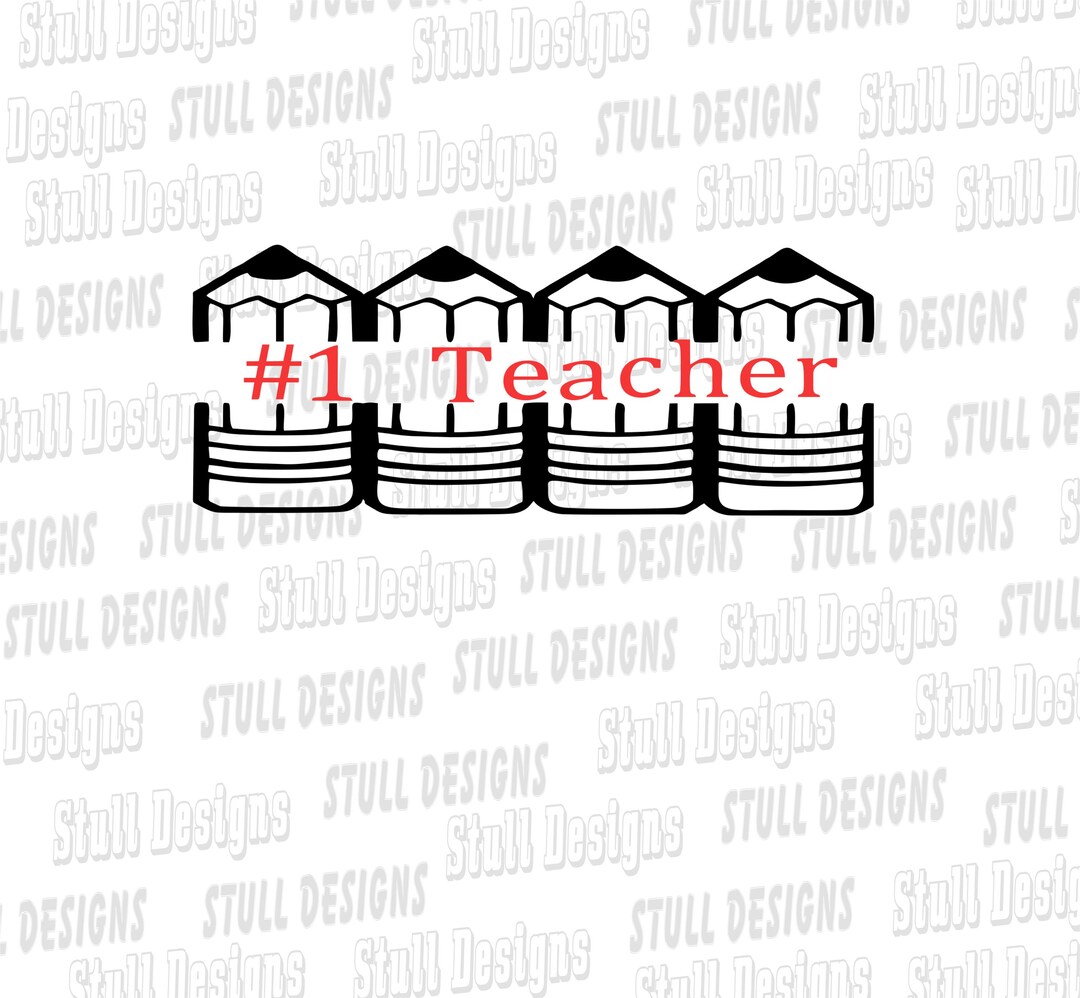 Number 1 Teacher Svgpng File - Etsy