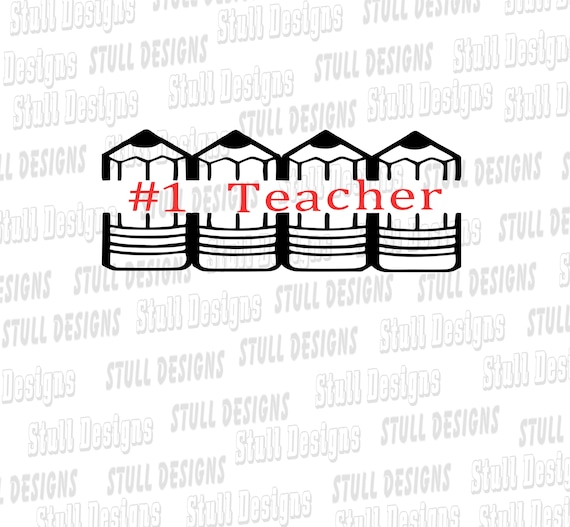 Number 1 Teacher Svgpng File | Etsy