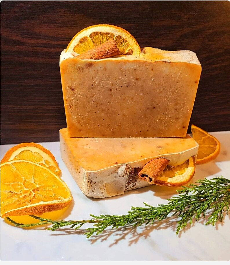 Spiced Citrus Herbal Cold Process Handmade Soap With Orange Essential ...