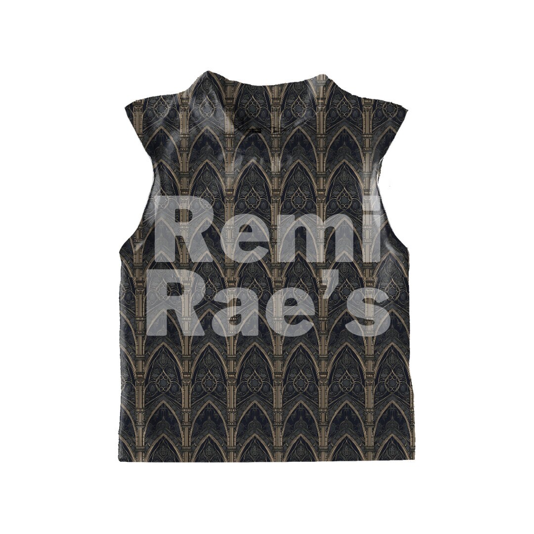 Gothic Turtle Neck Tank Top, Tanks for Women, Women’s Handmade Clothing ...