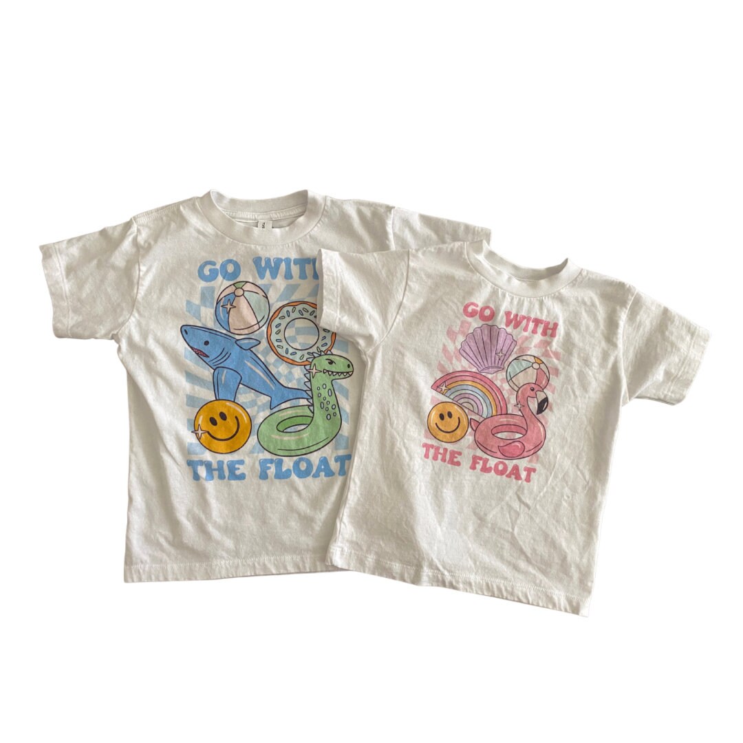 Float Summer Tee, Pool Tee, Summer Outfit Shirt, Shark Kids Shirt ...
