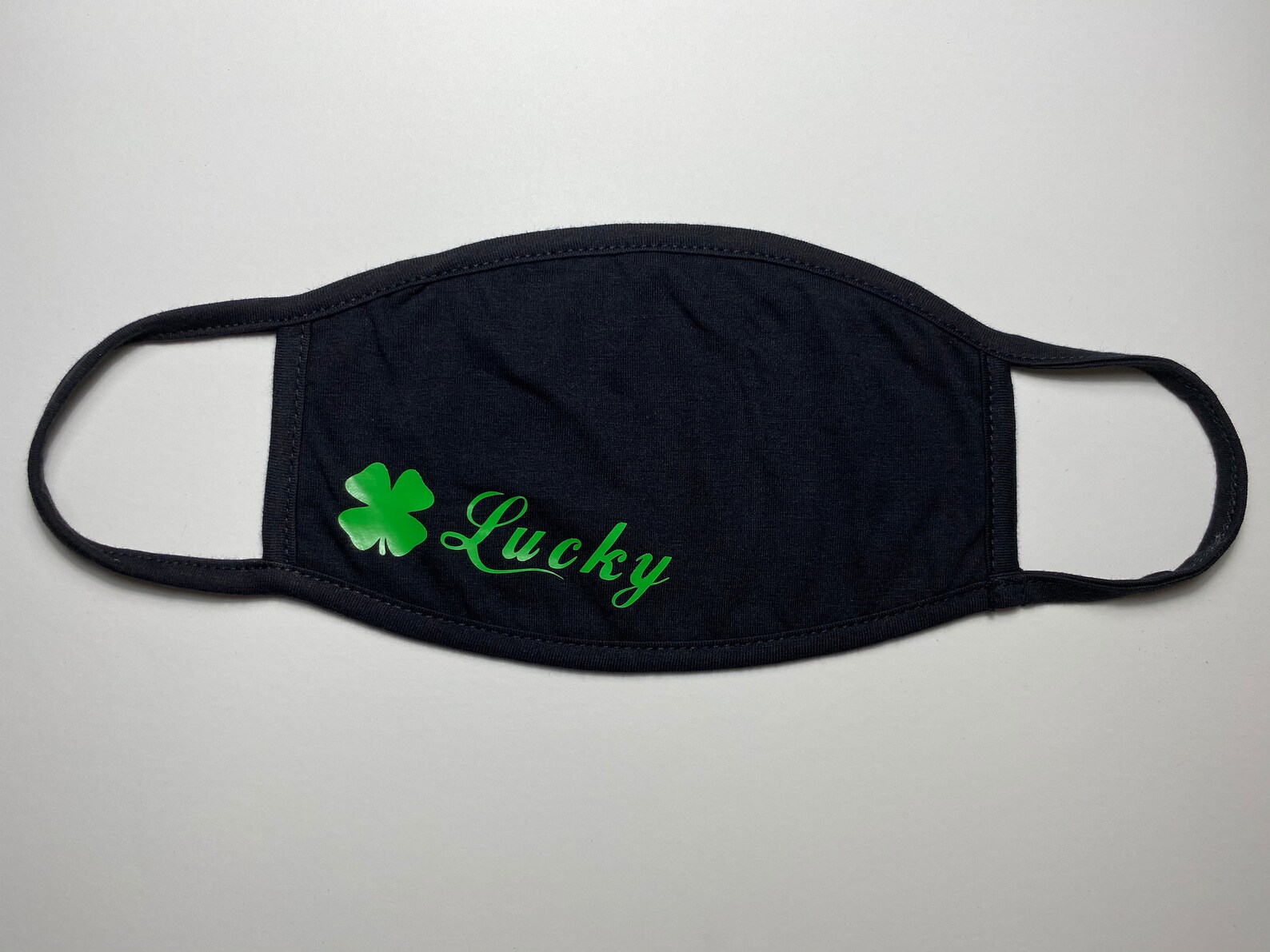 Four Leaf Clover Lucky Green Custom Cloth Fabric Face Mask | Etsy