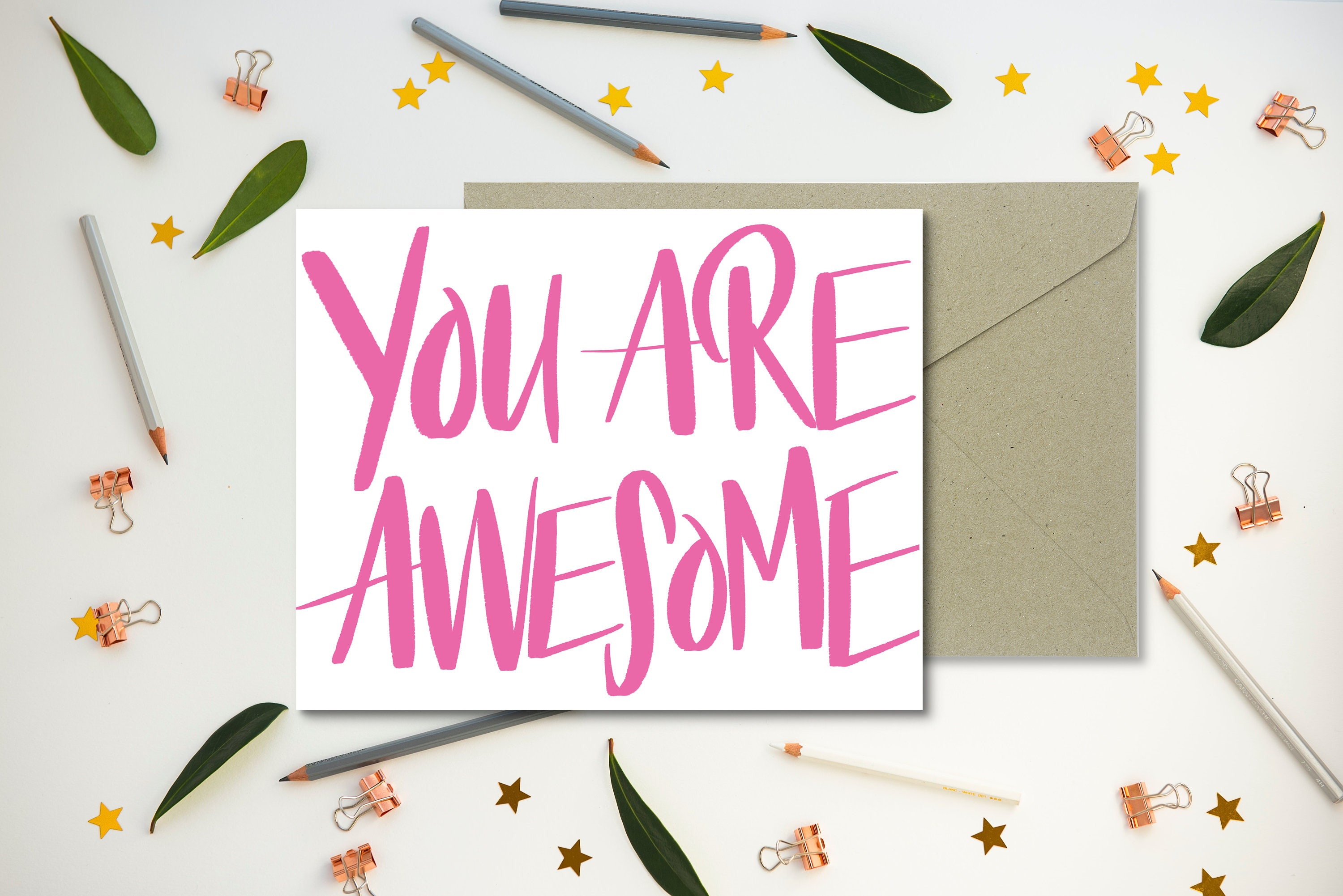 You Are Awesome Printable Card-Positive affirmation quotes | Etsy