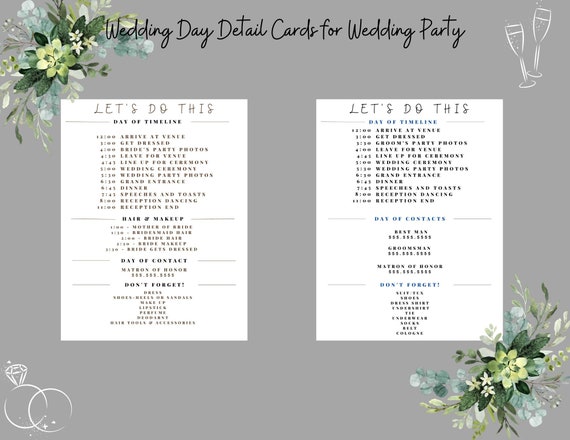Wedding line up list | Honestweddingadvice.com
