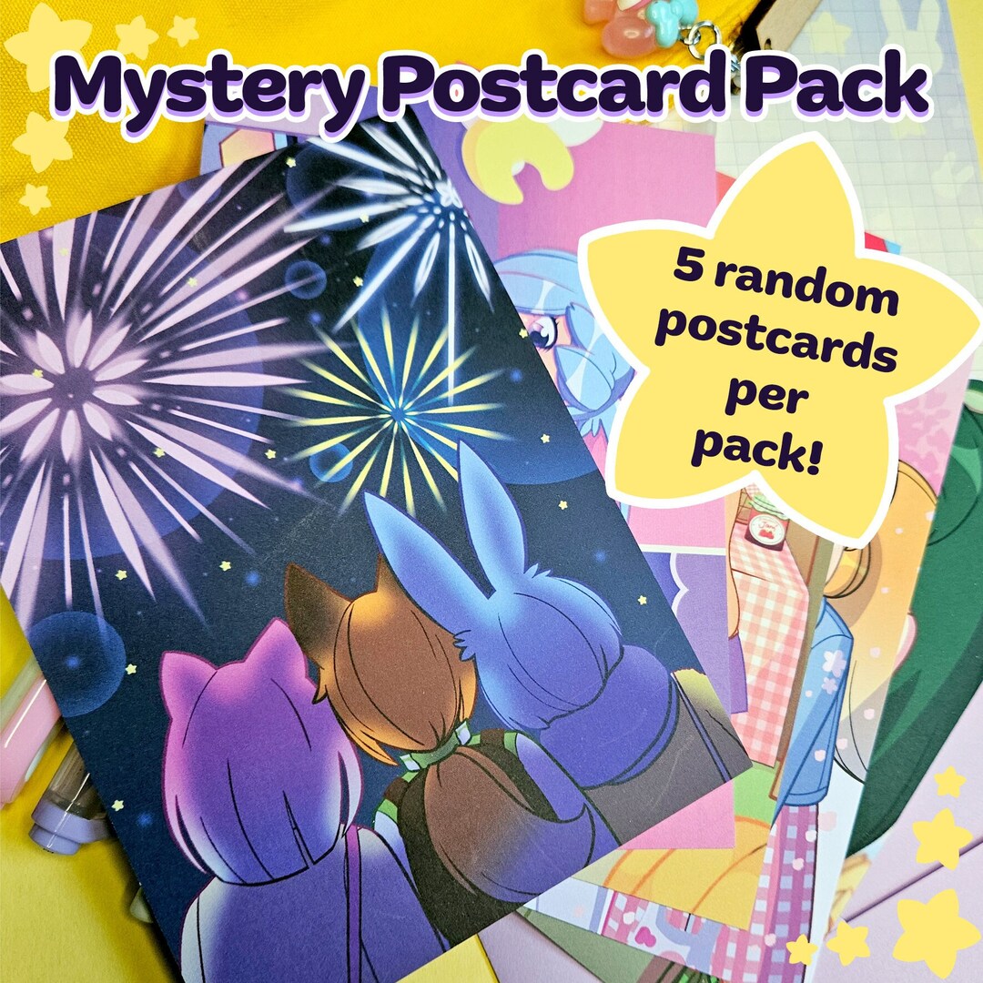 Happy Mail Postcard Mystery Pack Kawaii Pen Pal, Cute Journal, or ...