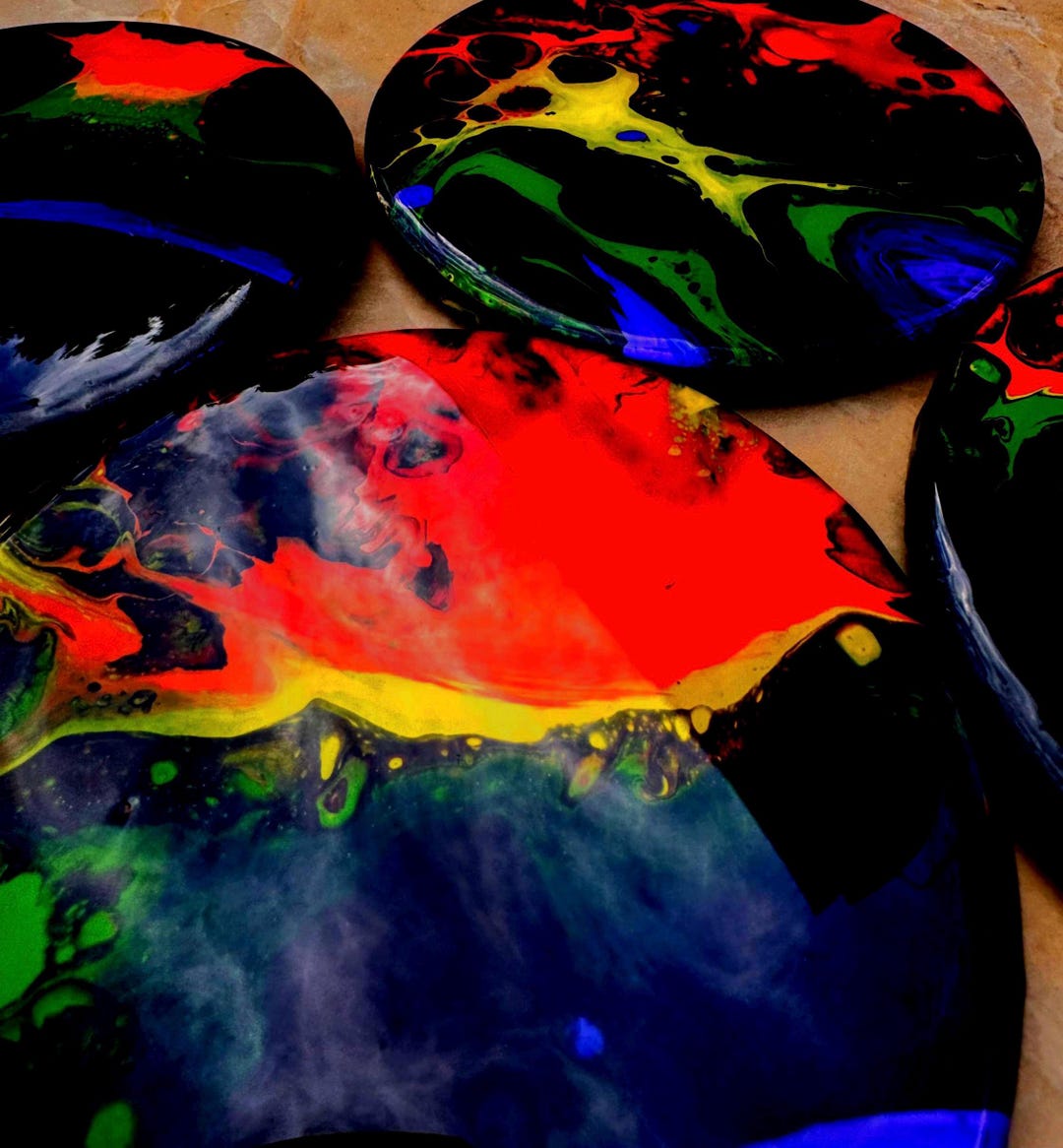 Handmade Ceramic Coasters/acrylic/resin - Etsy