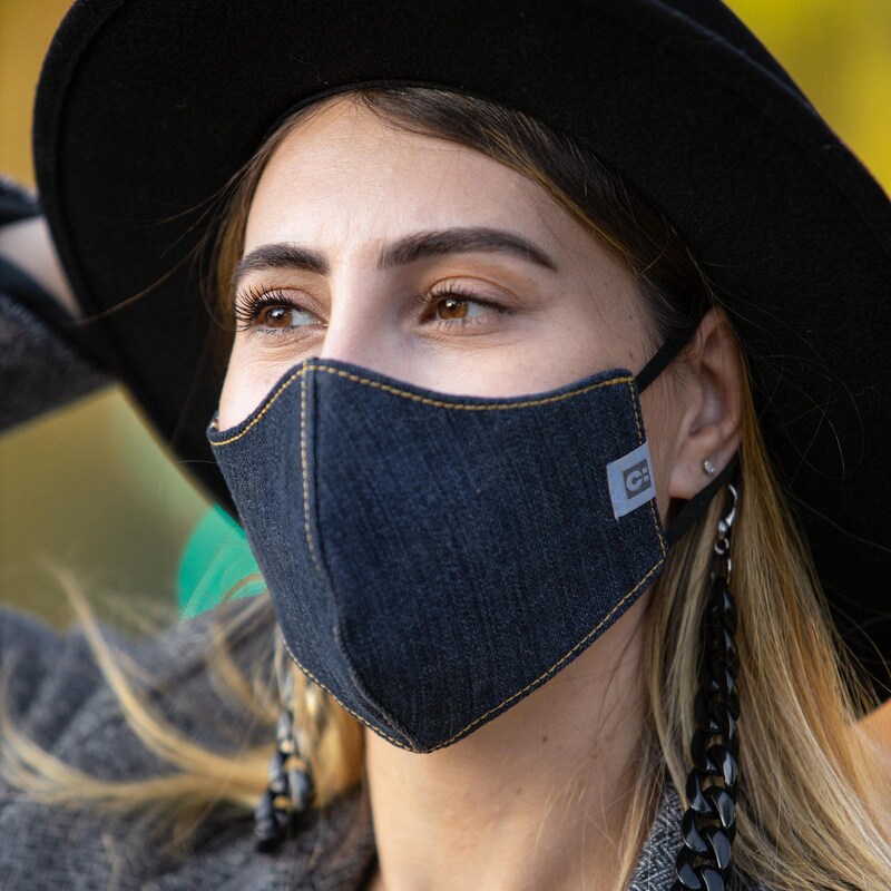 Denim Face Mask - Etsy