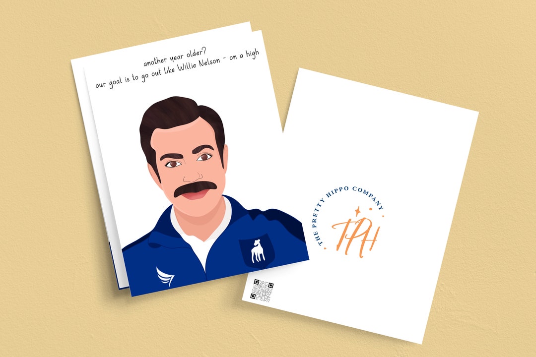 Printable Ted Birthday Card, Funny Birthday Card, Lasso Card, Birthday ...