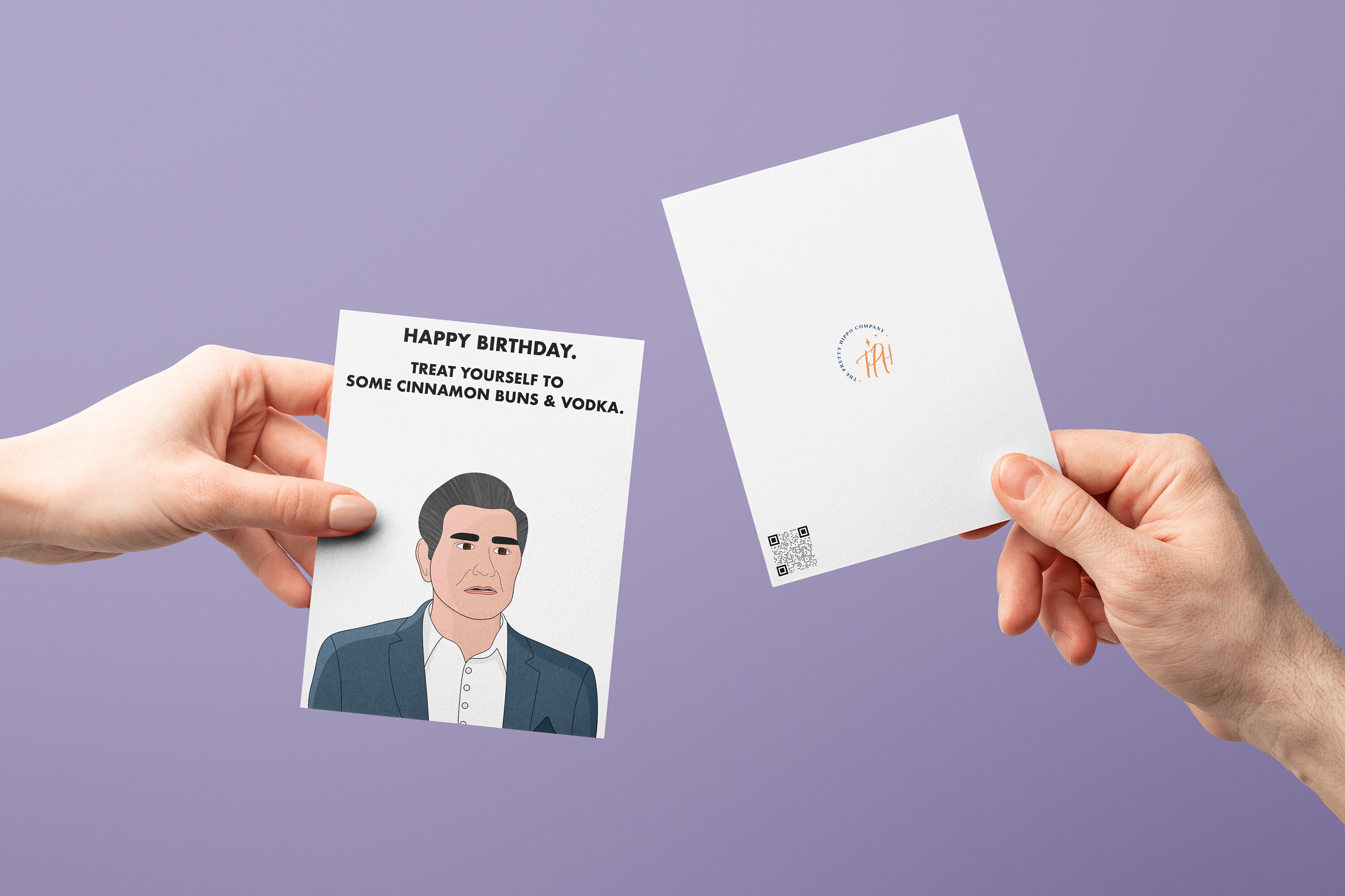Printable Johnny Birthday Greeting Card, Treat Yourself, Cinnamon Buns ...