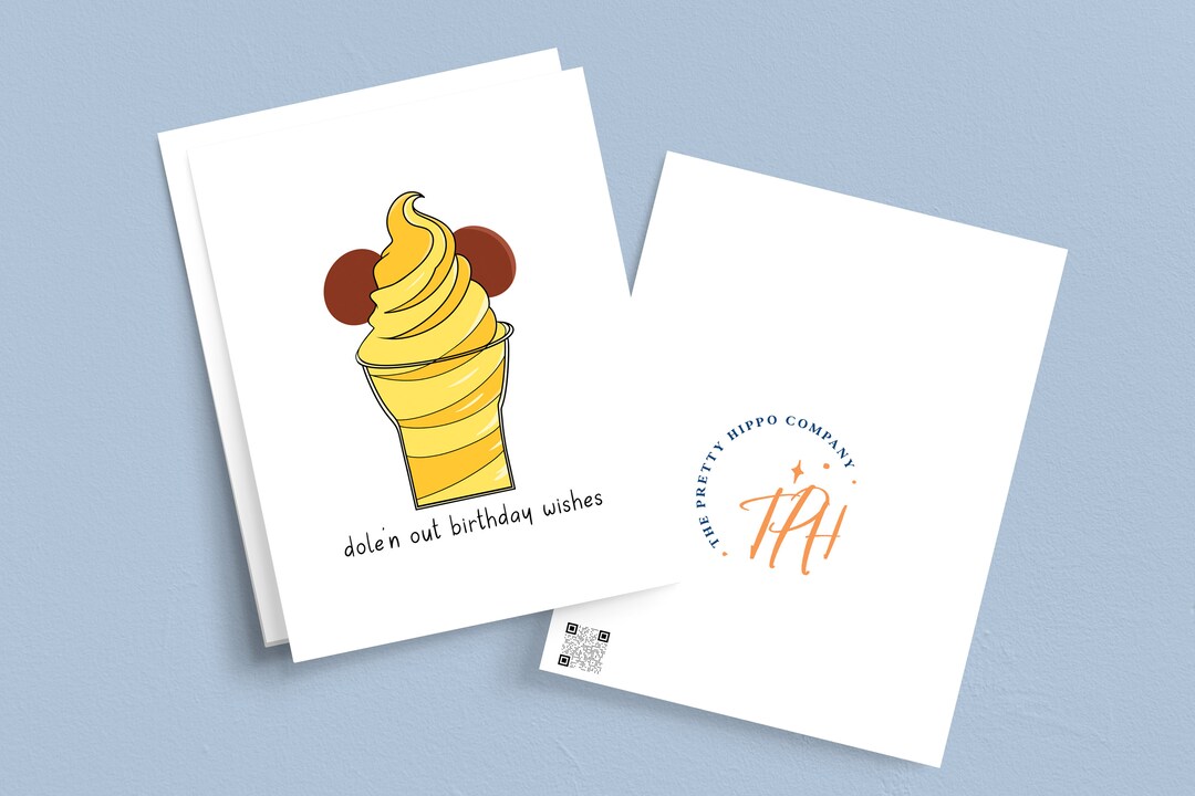 Printable Dole Whip Birthday Greeting Card, Birthday Card, Birthday ...