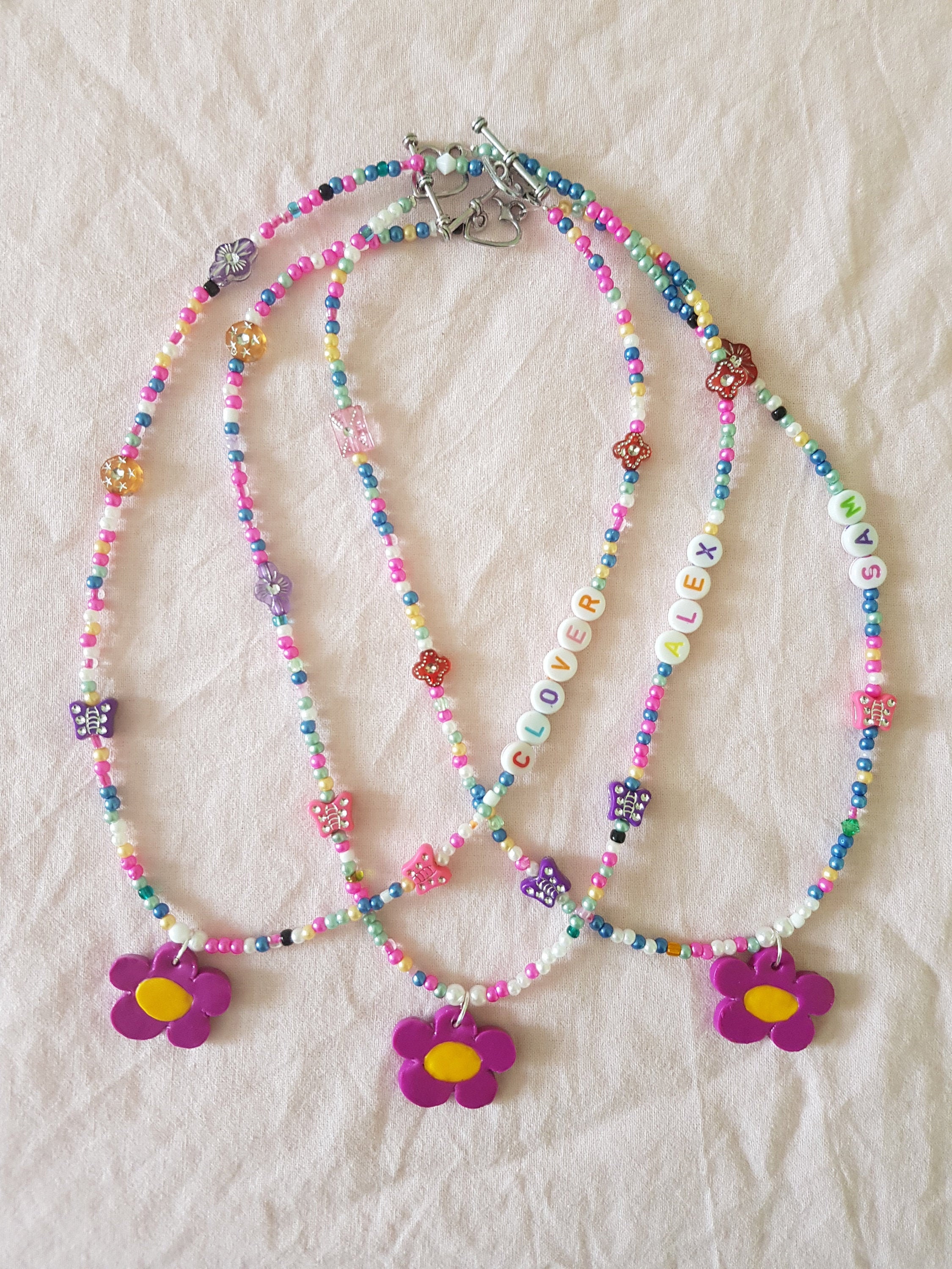 Juego de 3 collares Y2K joya / collar / collar de amistad en - Etsy España